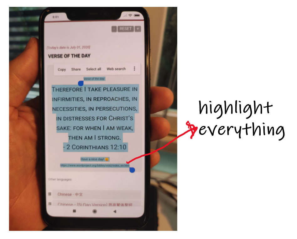 Wordproject VOPT - sharing daily verse
